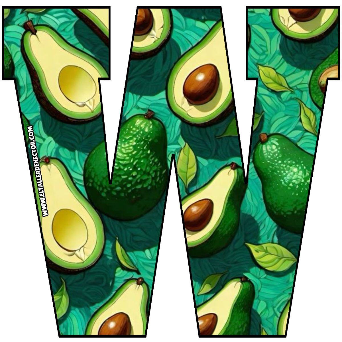 Letra W de Aguacate - El Taller de Hector