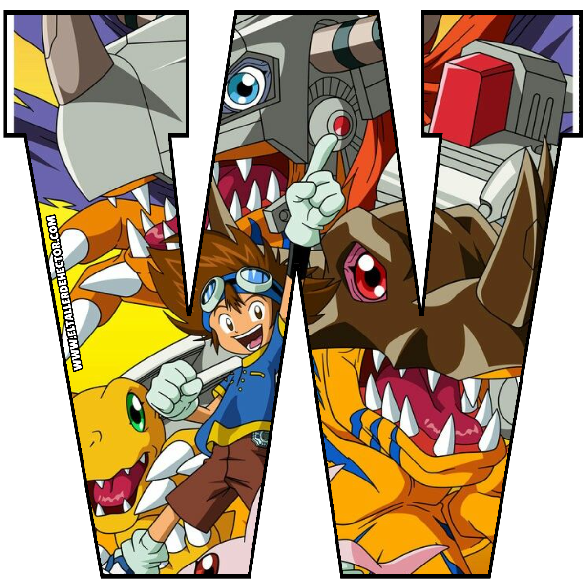 Letra W de Digimon - El Taller de Hector