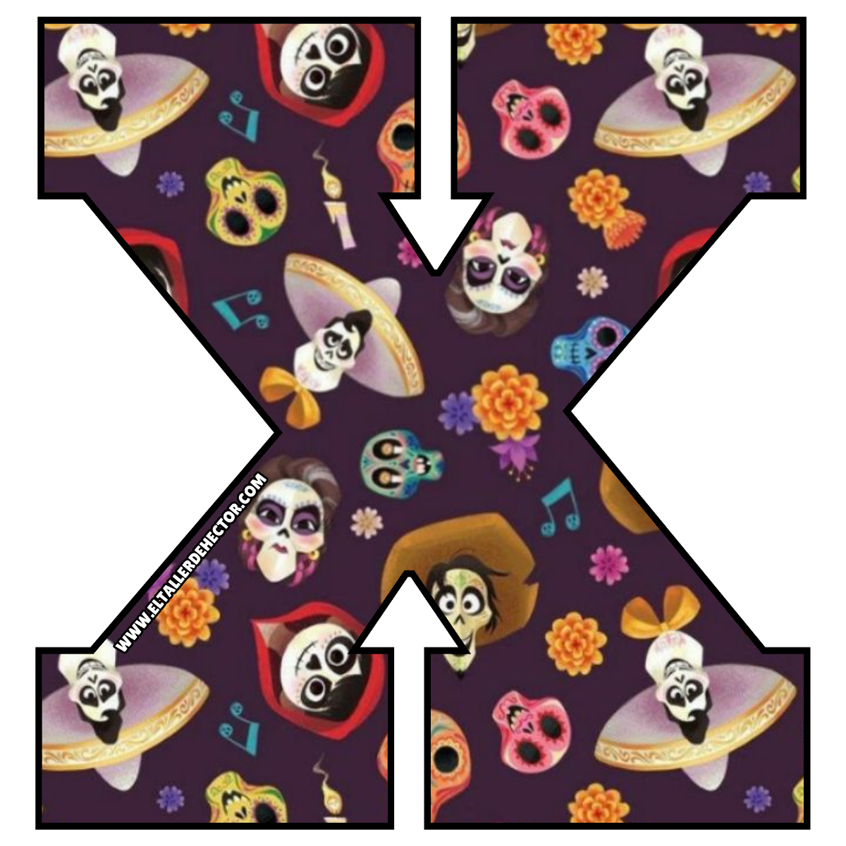 Letra X de Coco Disney - El Taller de Hector