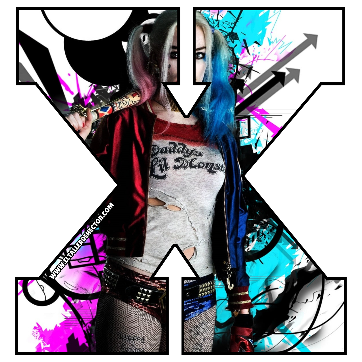Letra X de Harley Quinn - El Taller de Hector