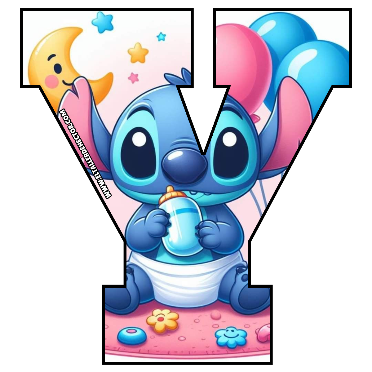 Letra Y de Baby Stitch - El Taller de Hector