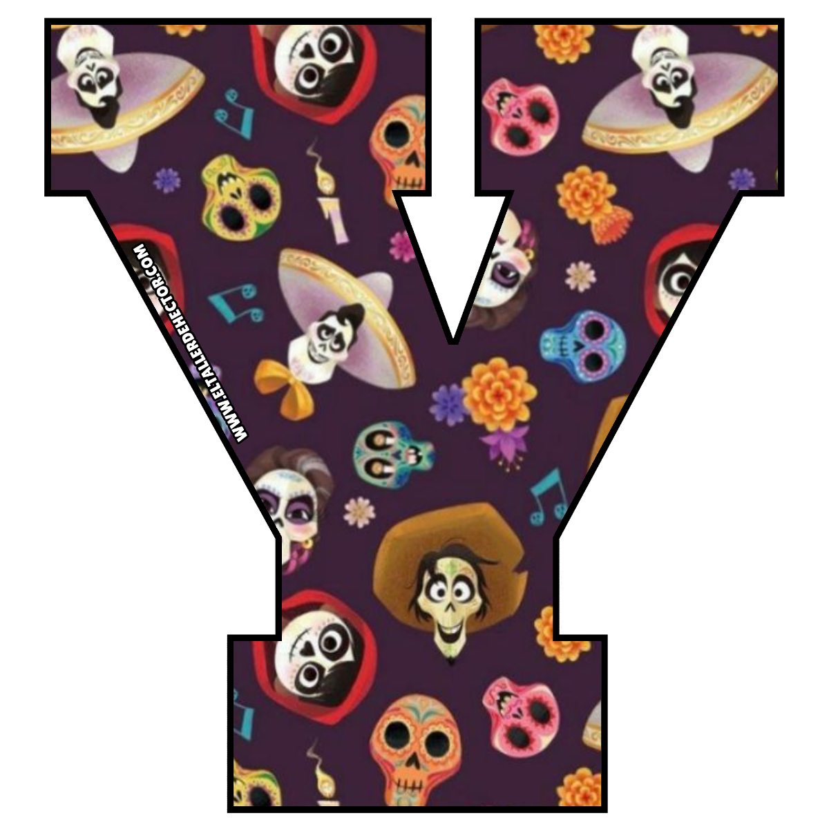 Letra Y de Coco Disney - El Taller de Hector