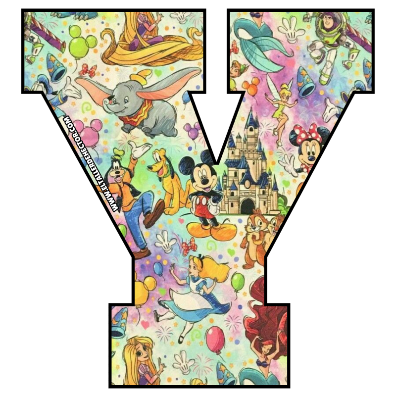 Letra Y de Fondo Disney - El Taller de Hector