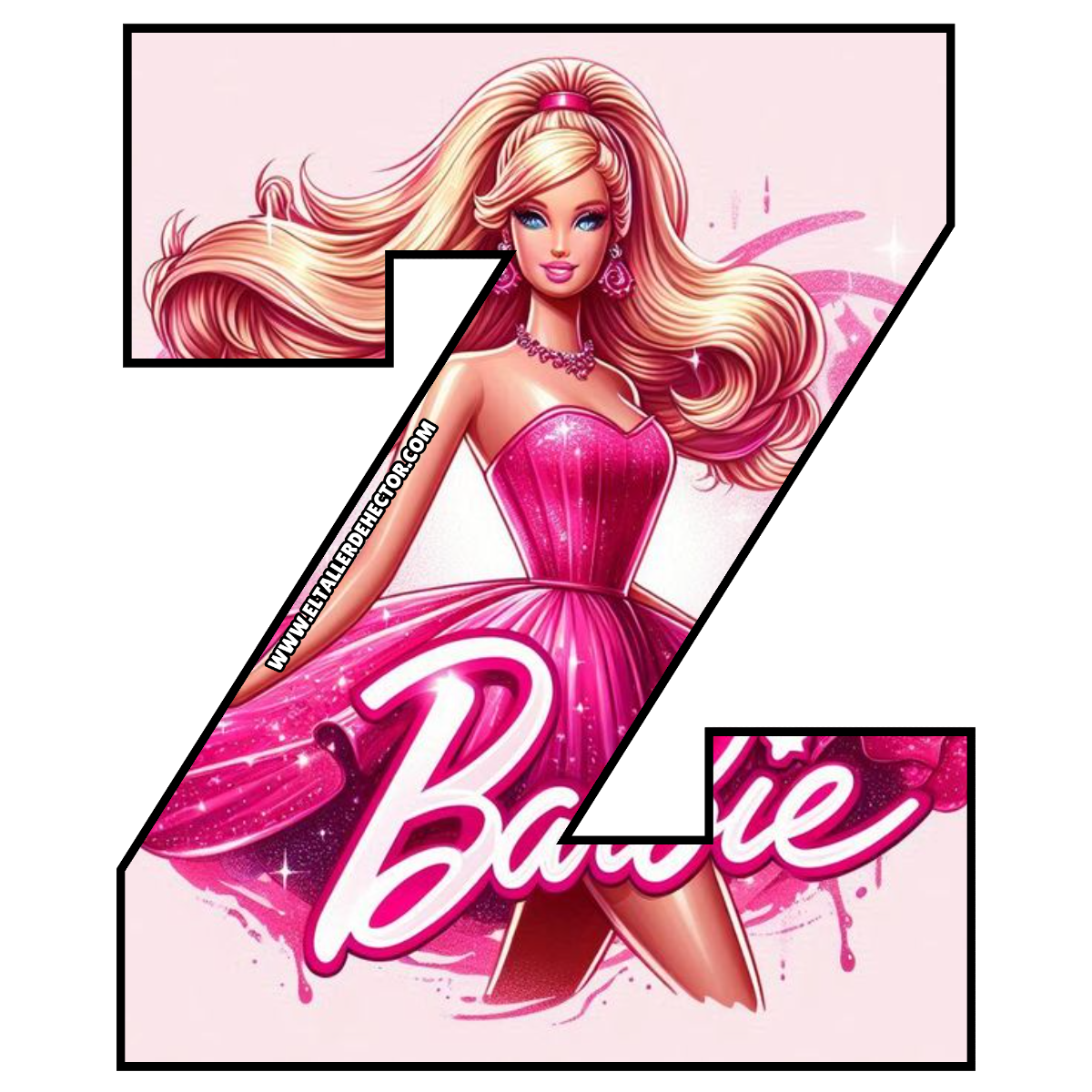 Letra Z de Barbie - El Taller de Hector
