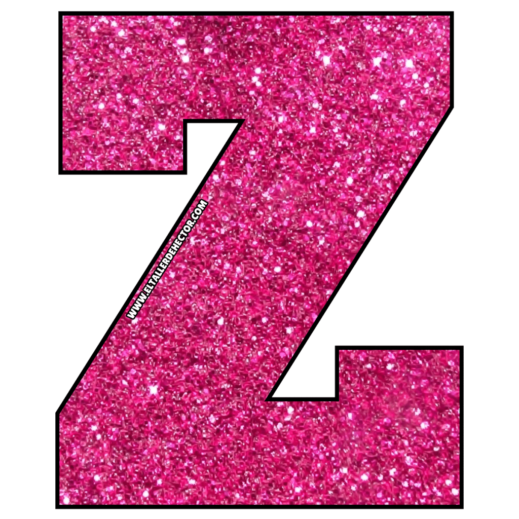 Letra Z de Glitter Fucsia - El Taller de Hector