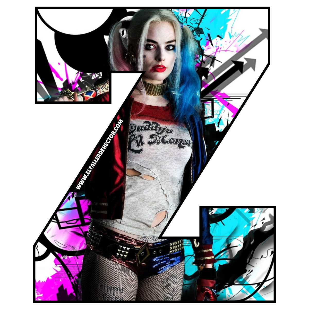 Letra Z de Harley Quinn - El Taller de Hector