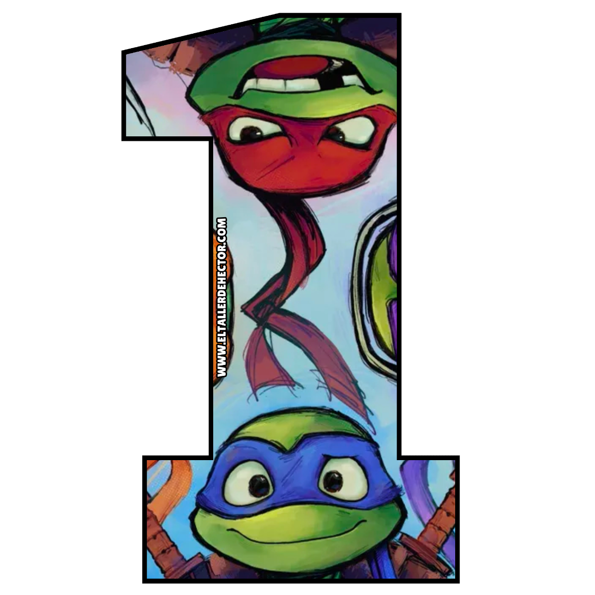 Numero 1 de Ninja Turtle Las Tortugas Ninja - El Taller de Hector