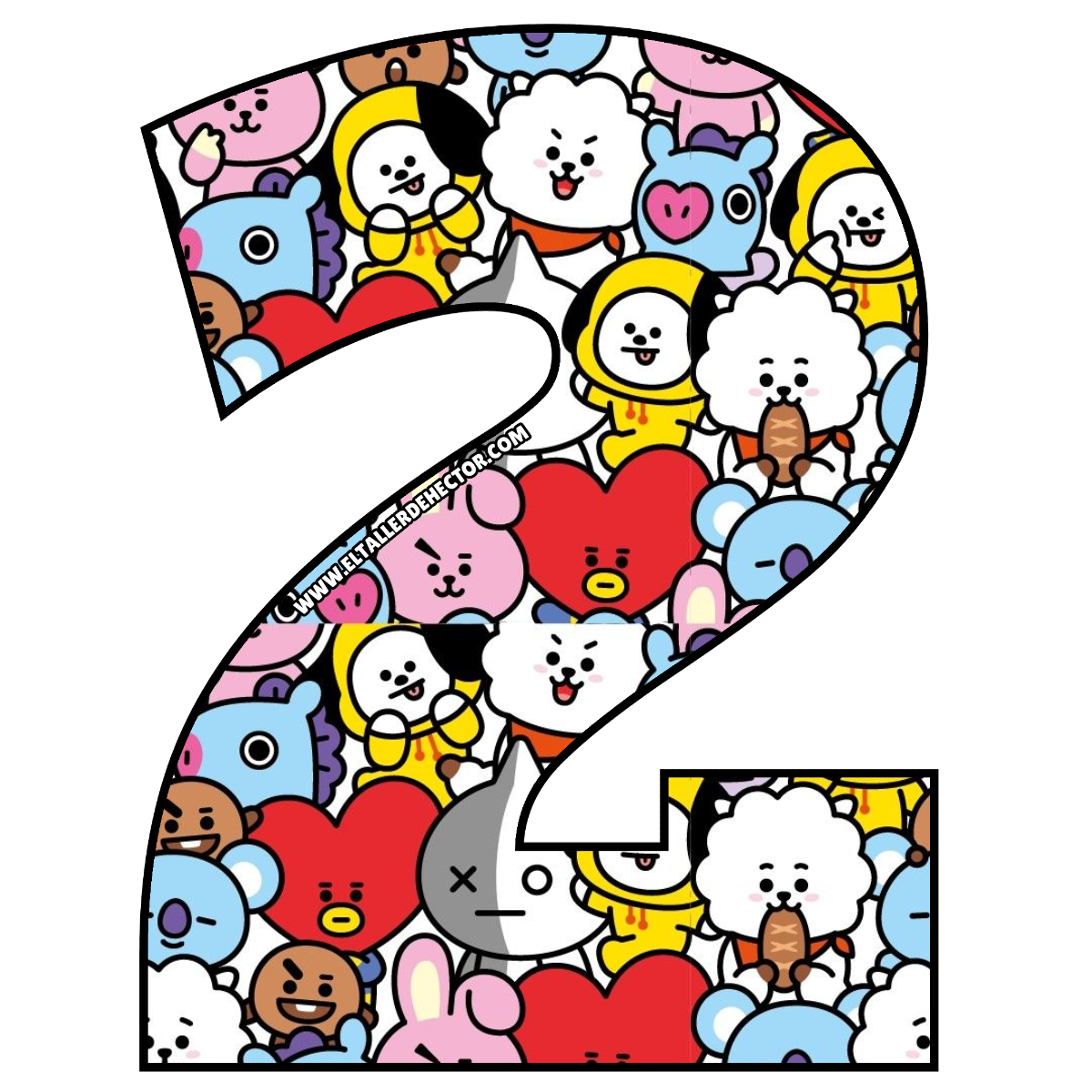 Numero 2 de BTS BT21 Mascotas - El Taller de Hector