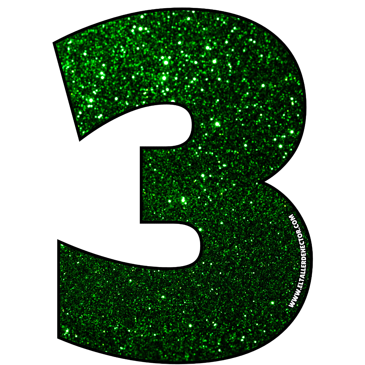 Numero 3 Verde