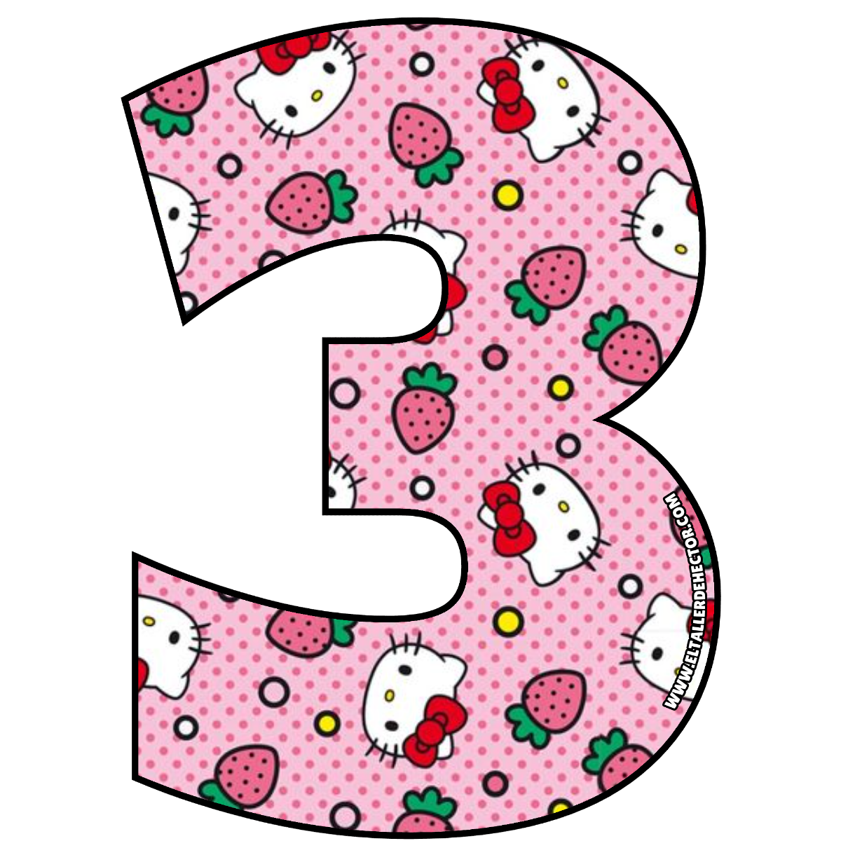 Numero 3 de Hello Kitty - El Taller de Hector