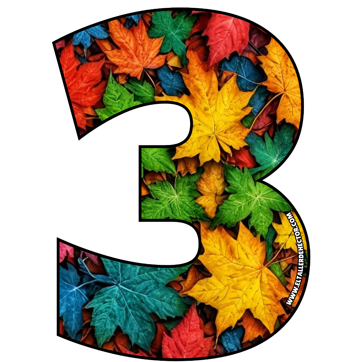 Numero 3 de Hojas de Otoño en Colores - El Taller de Hector