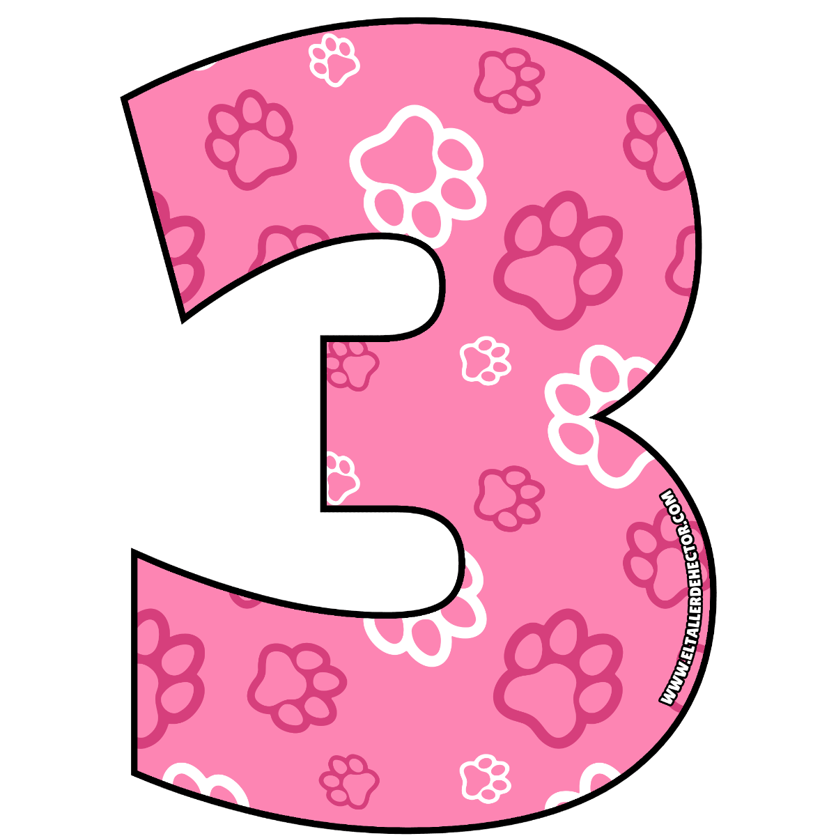 Numero 3 de Paw Patrol Puppy Paw Huellas - El Taller de Hector