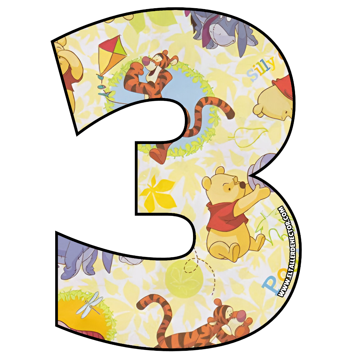 Numero 3 de Winnie The Pooh - El Taller de Hector