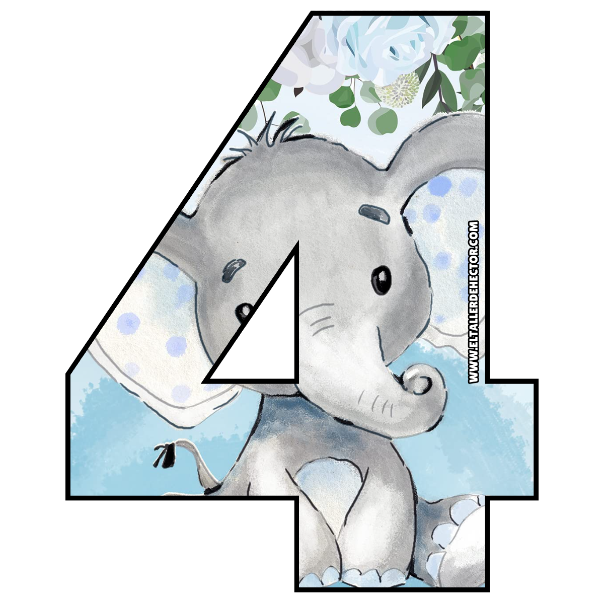 Numero 4 de Elefante Niño - El Taller de Hector