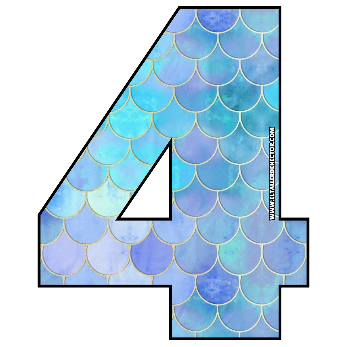 Numero 4 de Escamas Sirena - El Taller de Hector