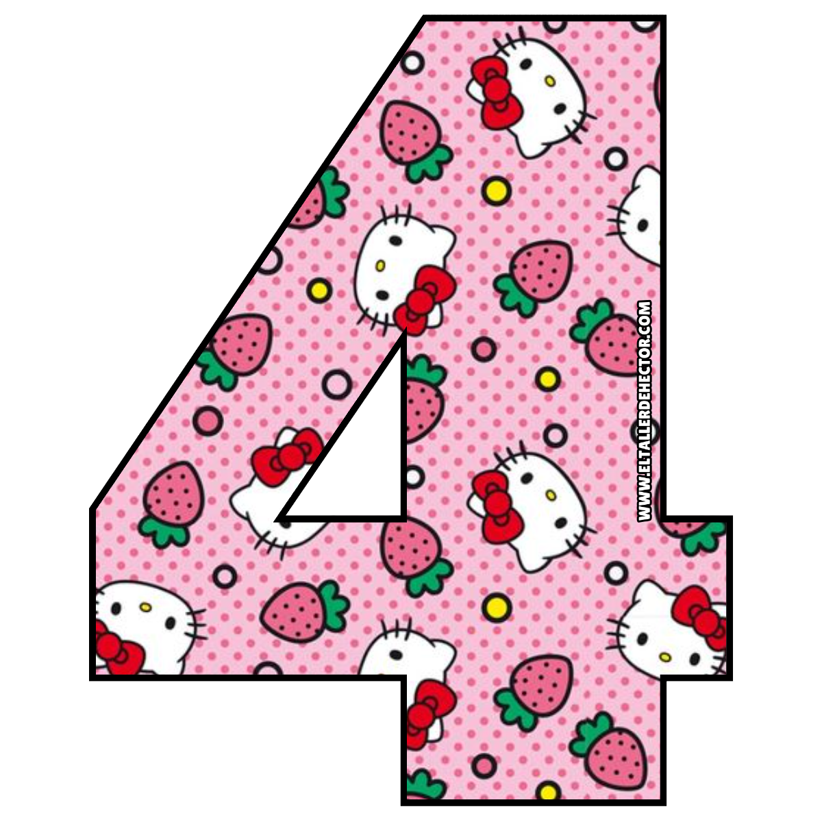 Numero 4 de Hello Kitty - El Taller de Hector