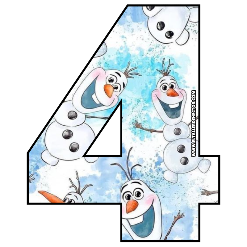 Numero 4 de Olaf Frozen - El Taller de Hector