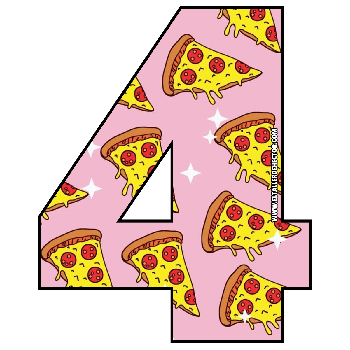 Numero 4 de Pizza - El Taller de Hector