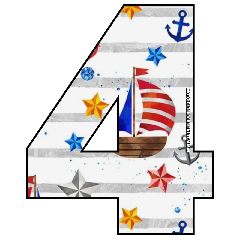 Numero 4 de Sailor Marinero - El Taller de Hector