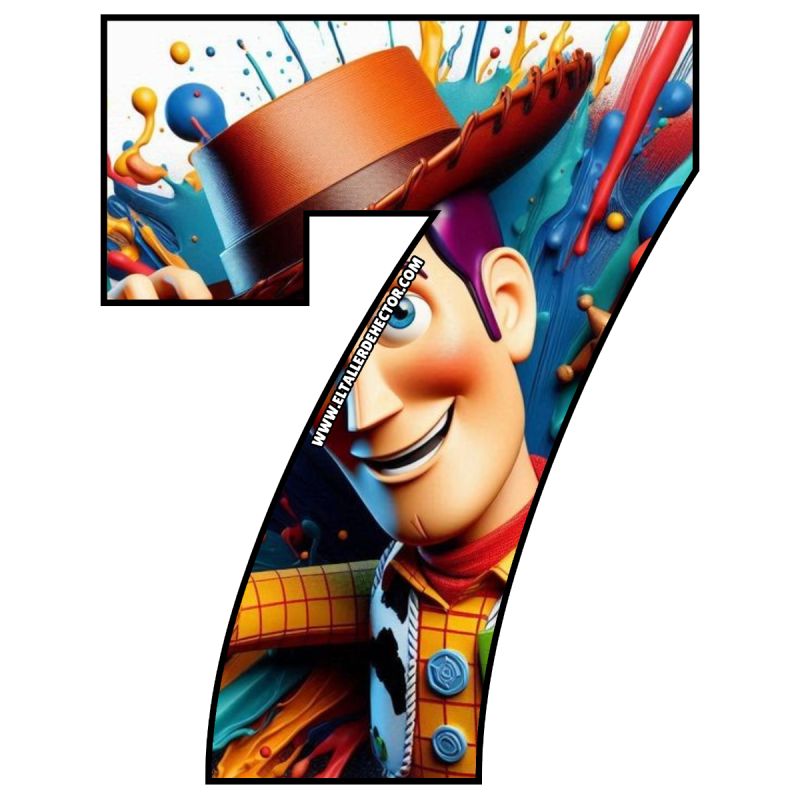 Numero 7 de Woody Toy Story - El Taller de Hector