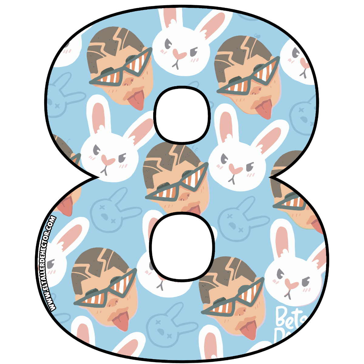 Numero 8 de Bad Bunny - El Taller de Hector