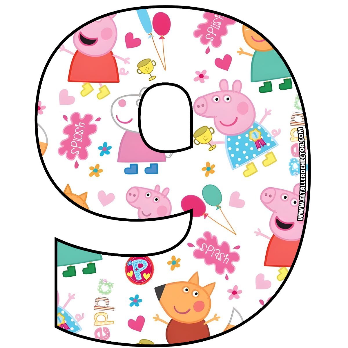Numero 9 de Peppa Pig - El Taller de Hector