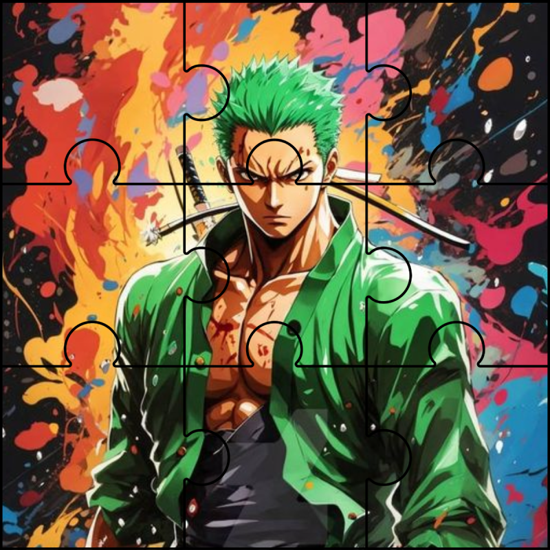 Rompecabezas de One Piece Zoro - El Taller de Hector