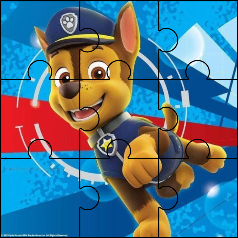 Rompecabezas de Paw Patrol Chase - El Taller de Hector