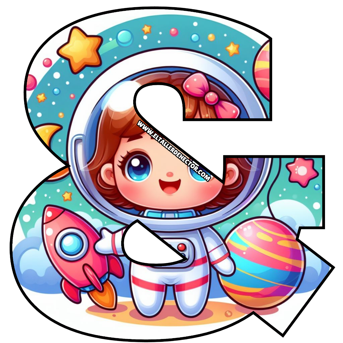 Simbolo & de Niña Astronauta - El Taller de Hector