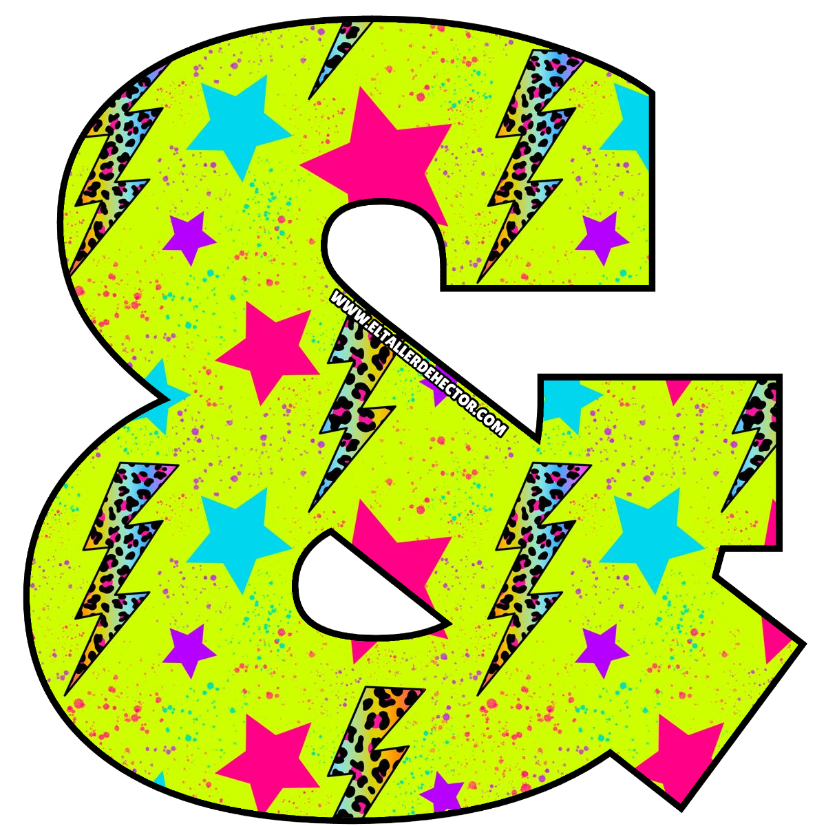 Simbolo & de Patrón Neón de Rayos - El Taller de Hector