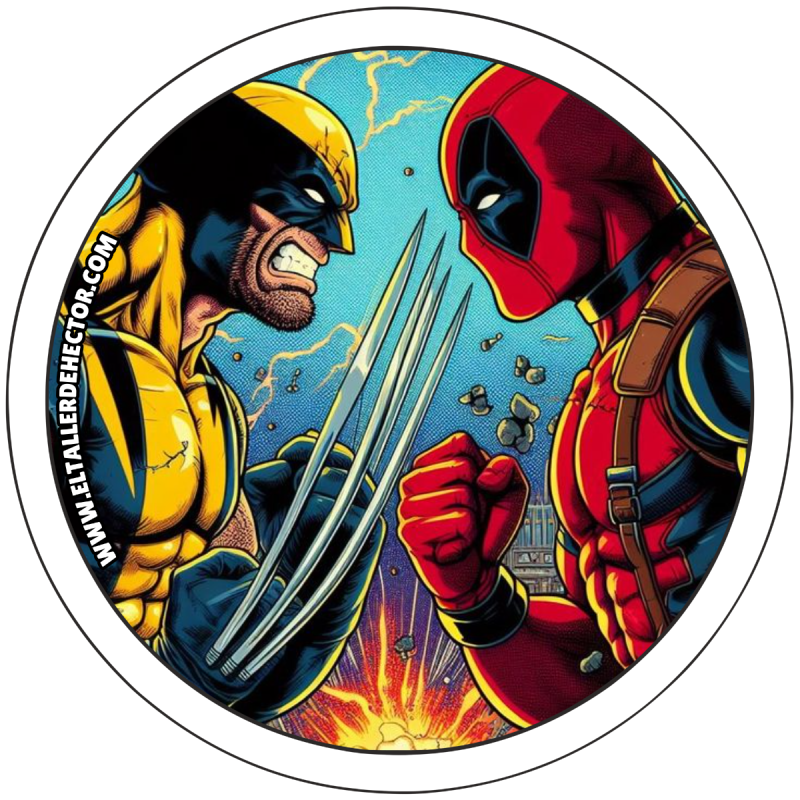 Toppers de Deadpool and Wolverine - El Taller de Hector