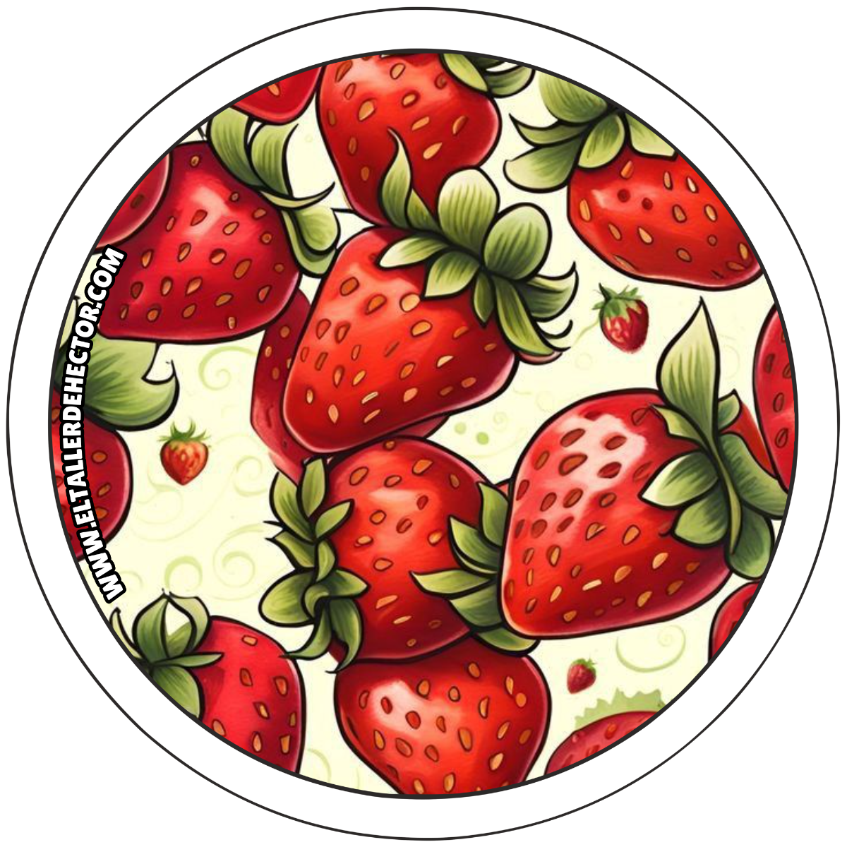 Toppers de Frutas Fresa - El Taller de Hector