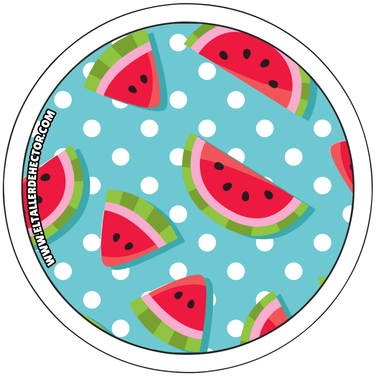 Toppers de Frutas Sandia - El Taller de Hector