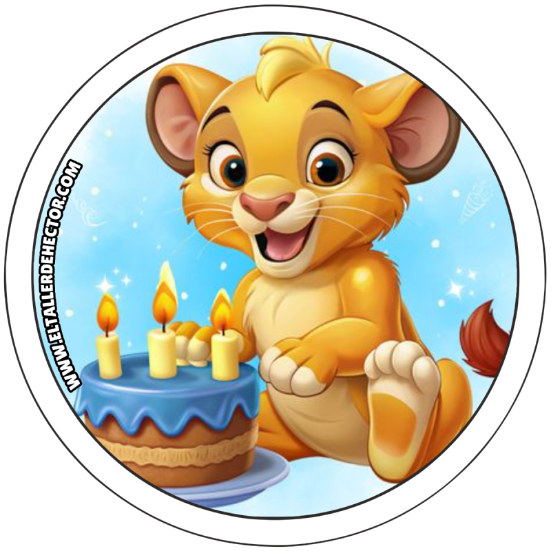 Toppers de Simba - Rey Leon - El Taller de Hector