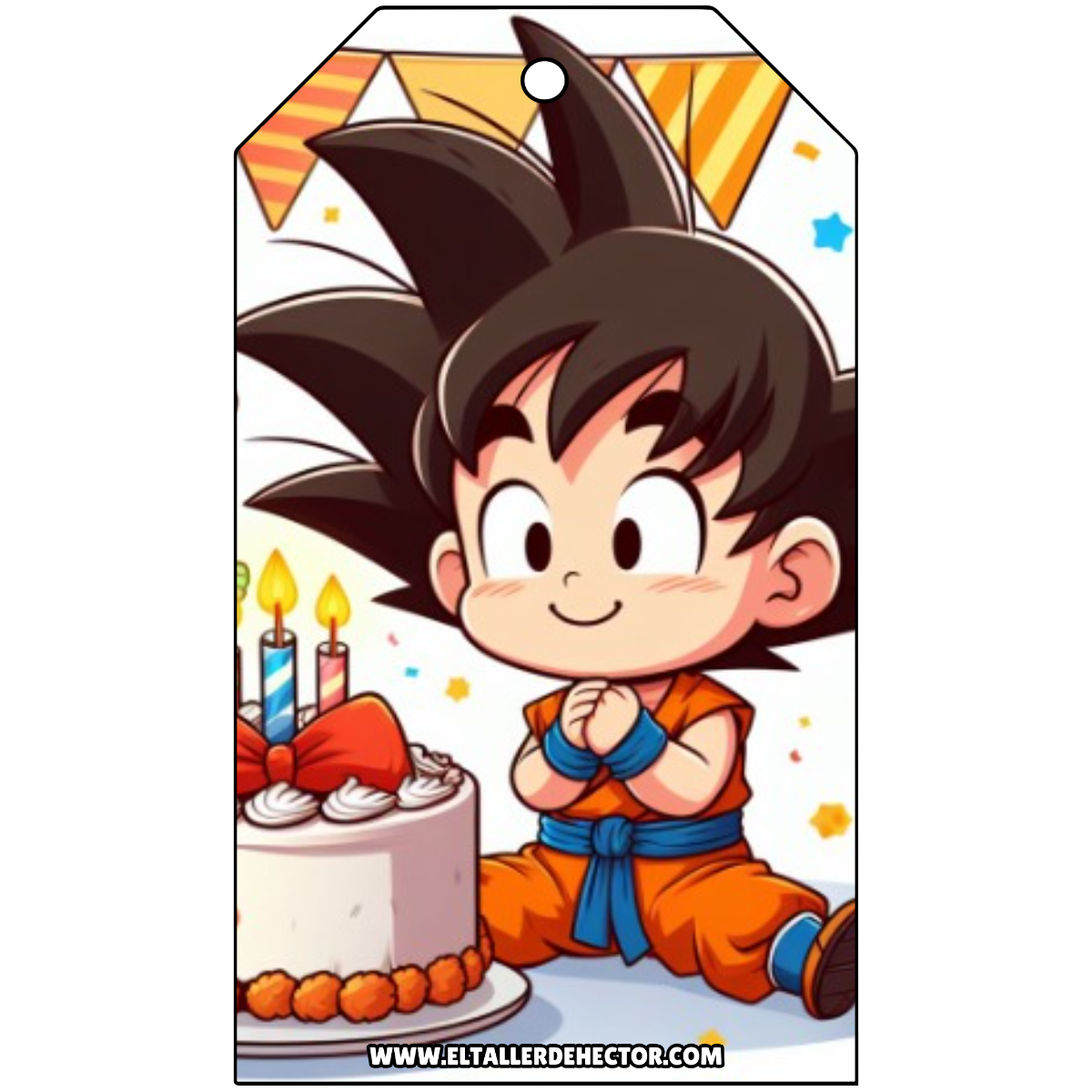 Etiquetas de Cumpleaños Goku - El Taller de Hector