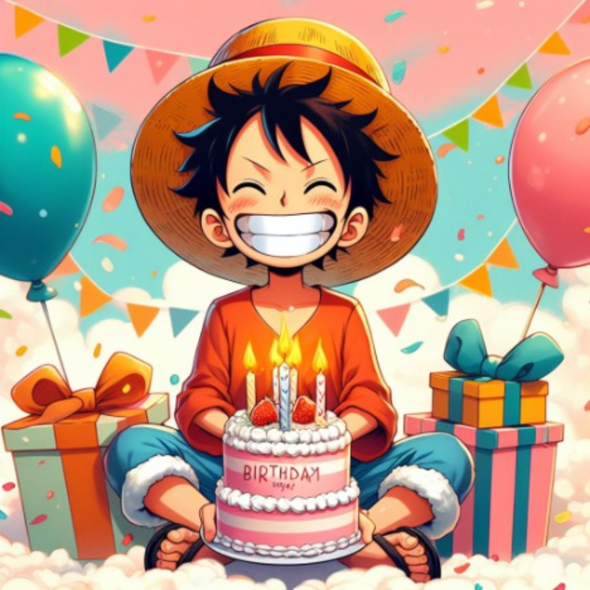 Fondos de Cumpleaños Luffy One Piece - El Taller de Hector