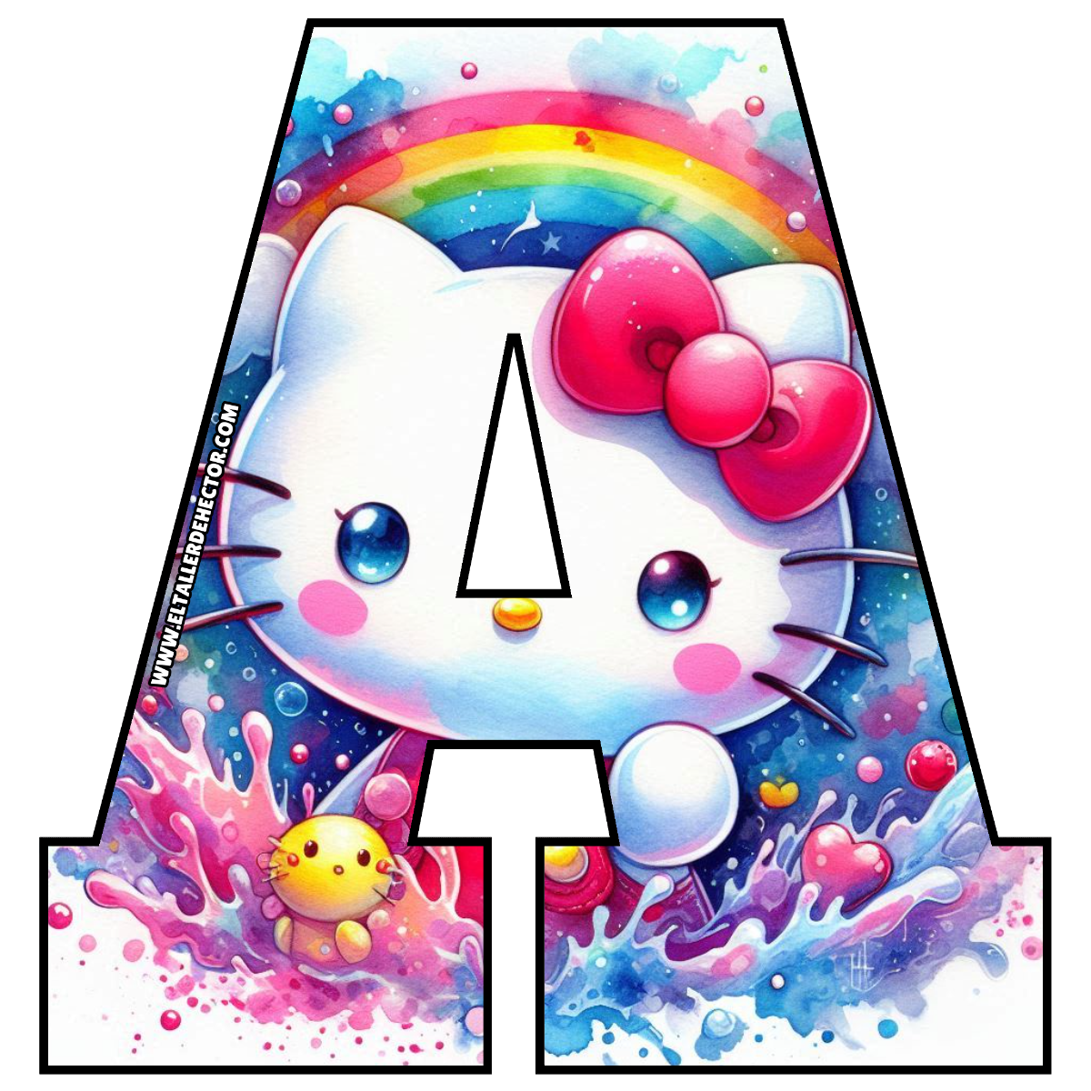 Letra A de Hello Kitty - El Taller de Hector