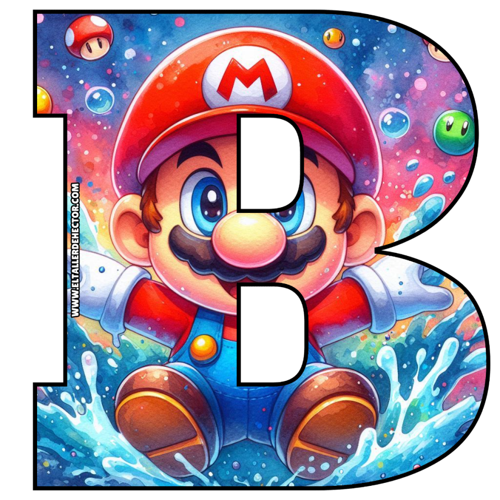 Letra B de Super Mario Bross - El Taller de Hector