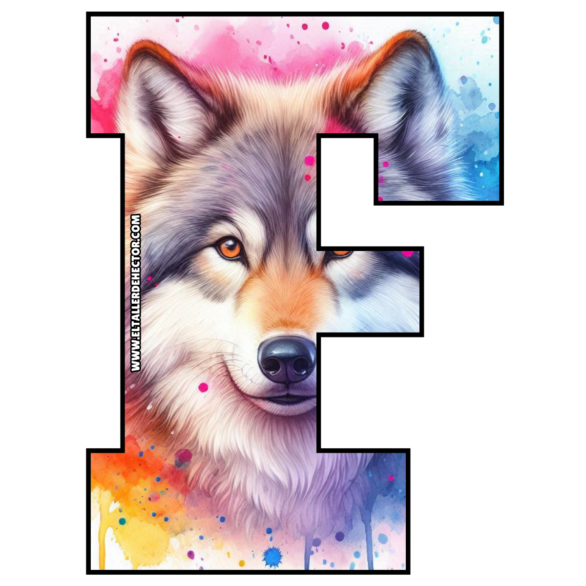 Letra F de Wolf Lobo - El Taller de Hector