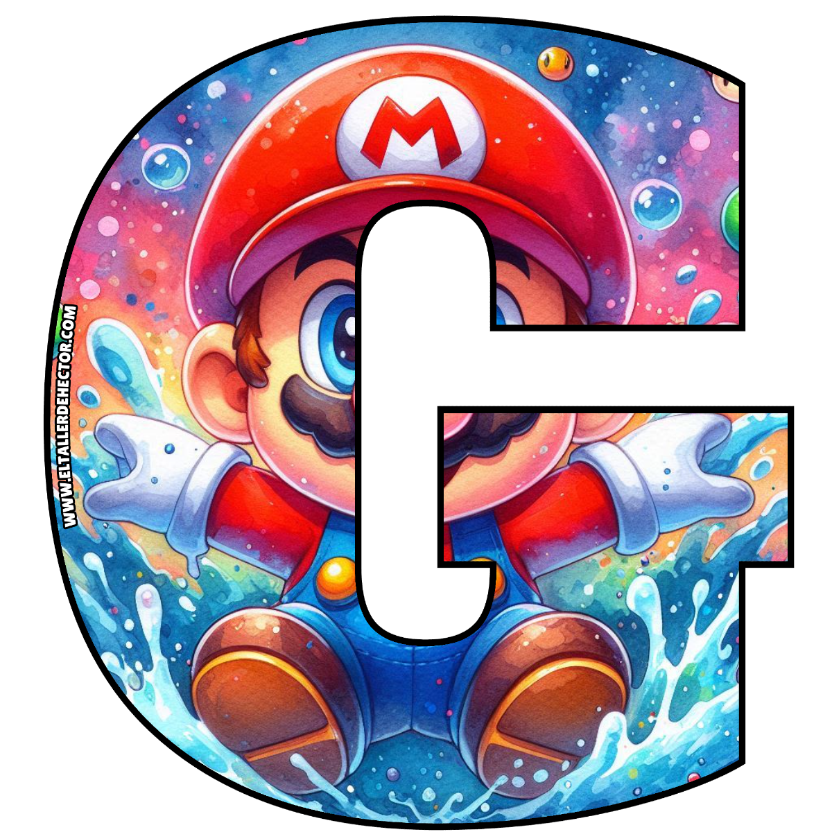 Letra G de Super Mario Bross - El Taller de Hector