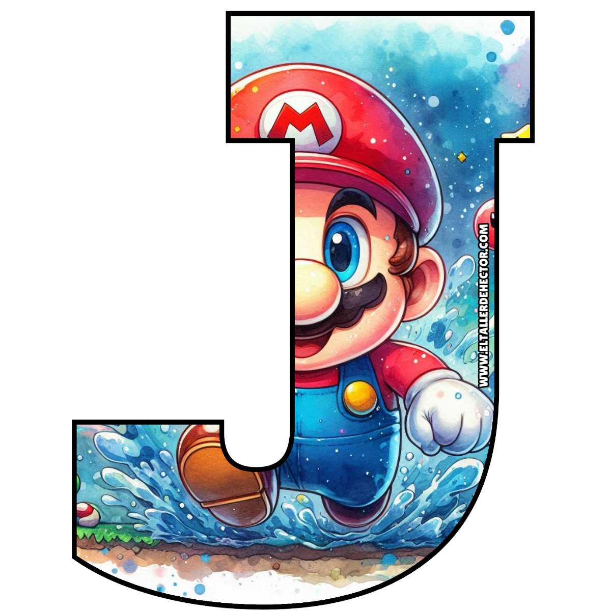 Letra J de Super Mario - El Taller de Hector