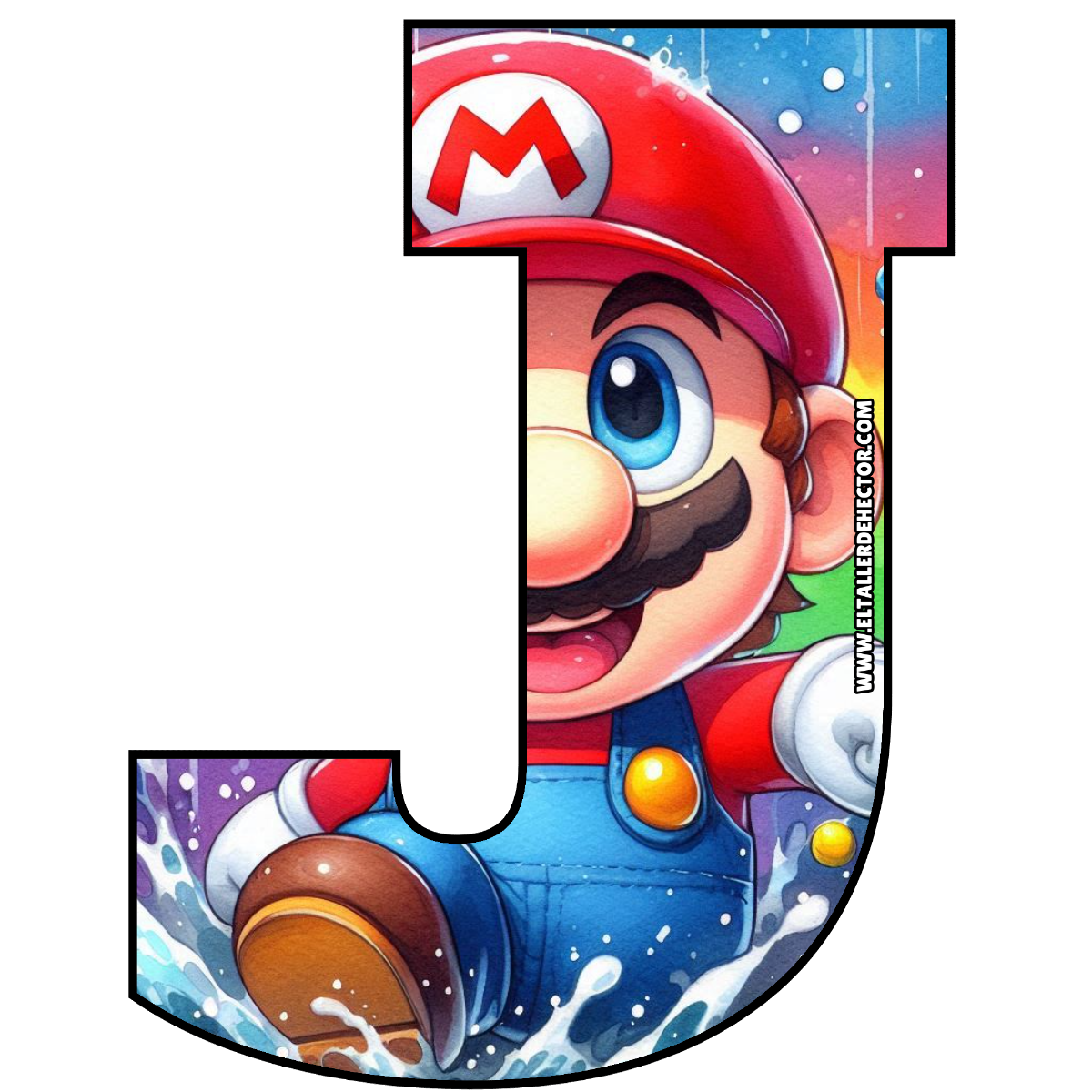 Letra J de Super Mario - El Taller de Hector