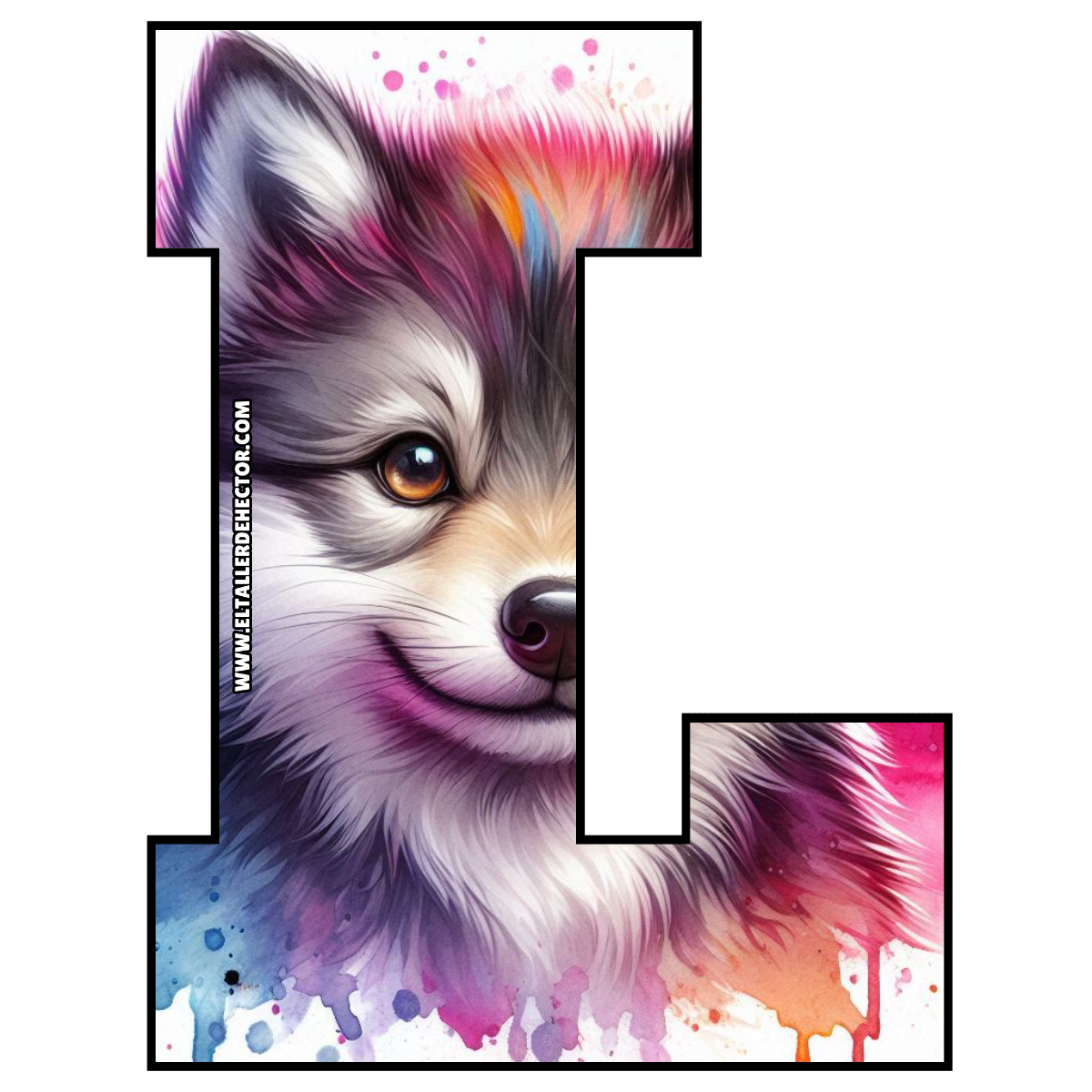 Letra L de Baby Wolf - El Taller de Hector