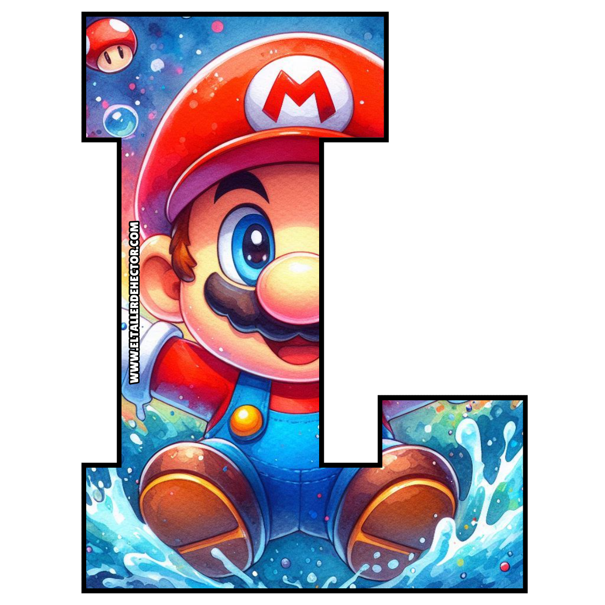 Letra L de Super Mario Bross - El Taller de Hector