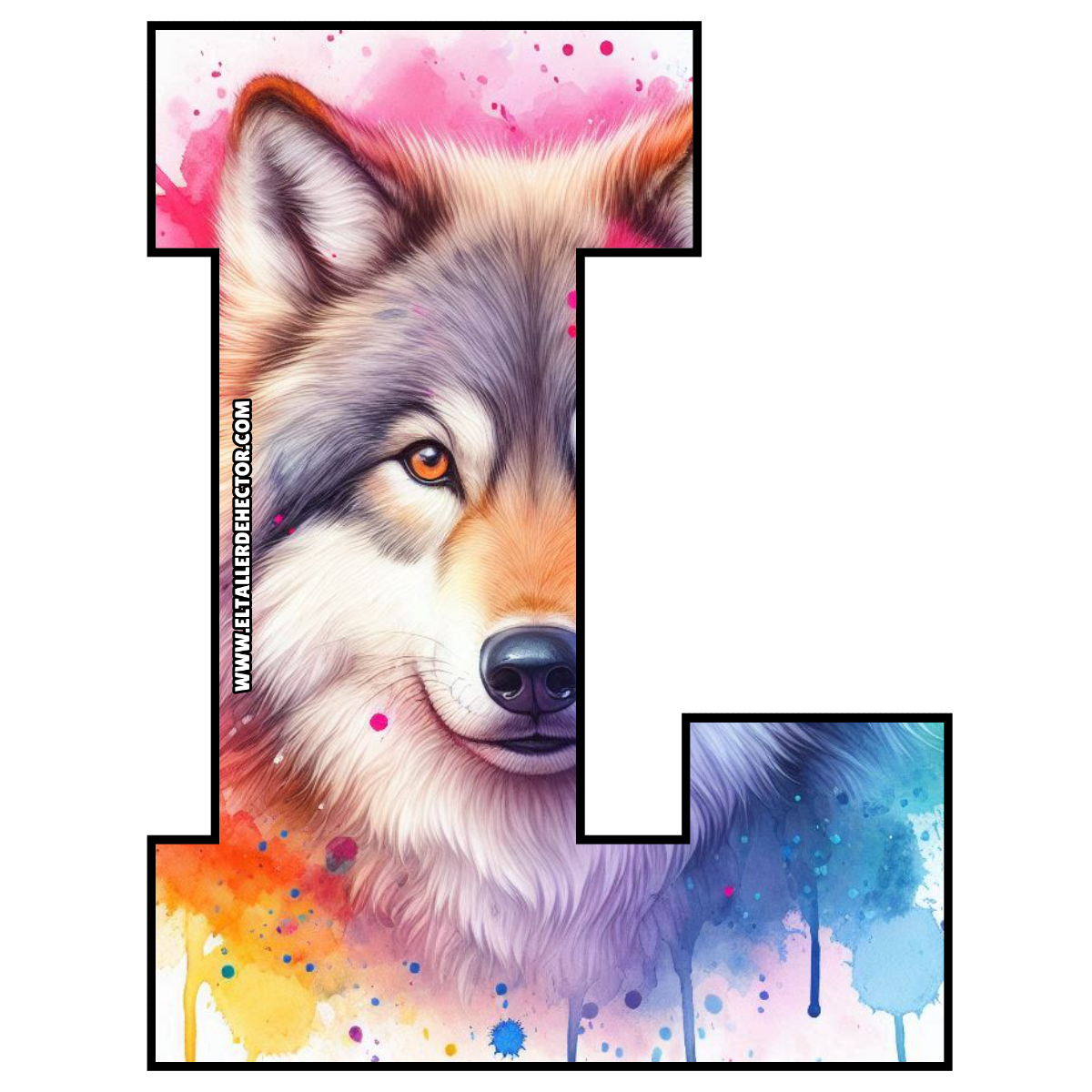 Letra L de Wolf Lobo - El Taller de Hector