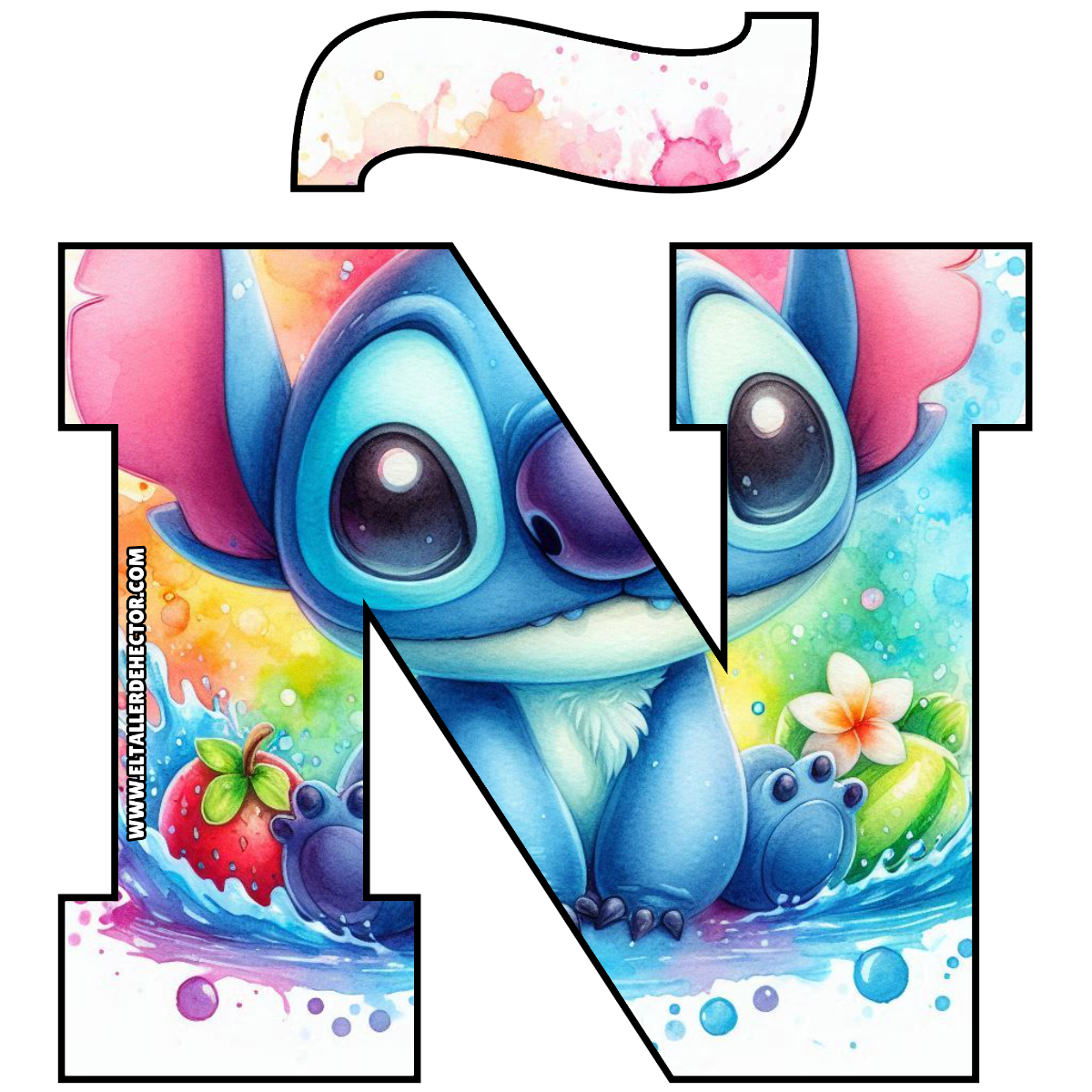 Letra Ñ de Stitch - El Taller de Hector