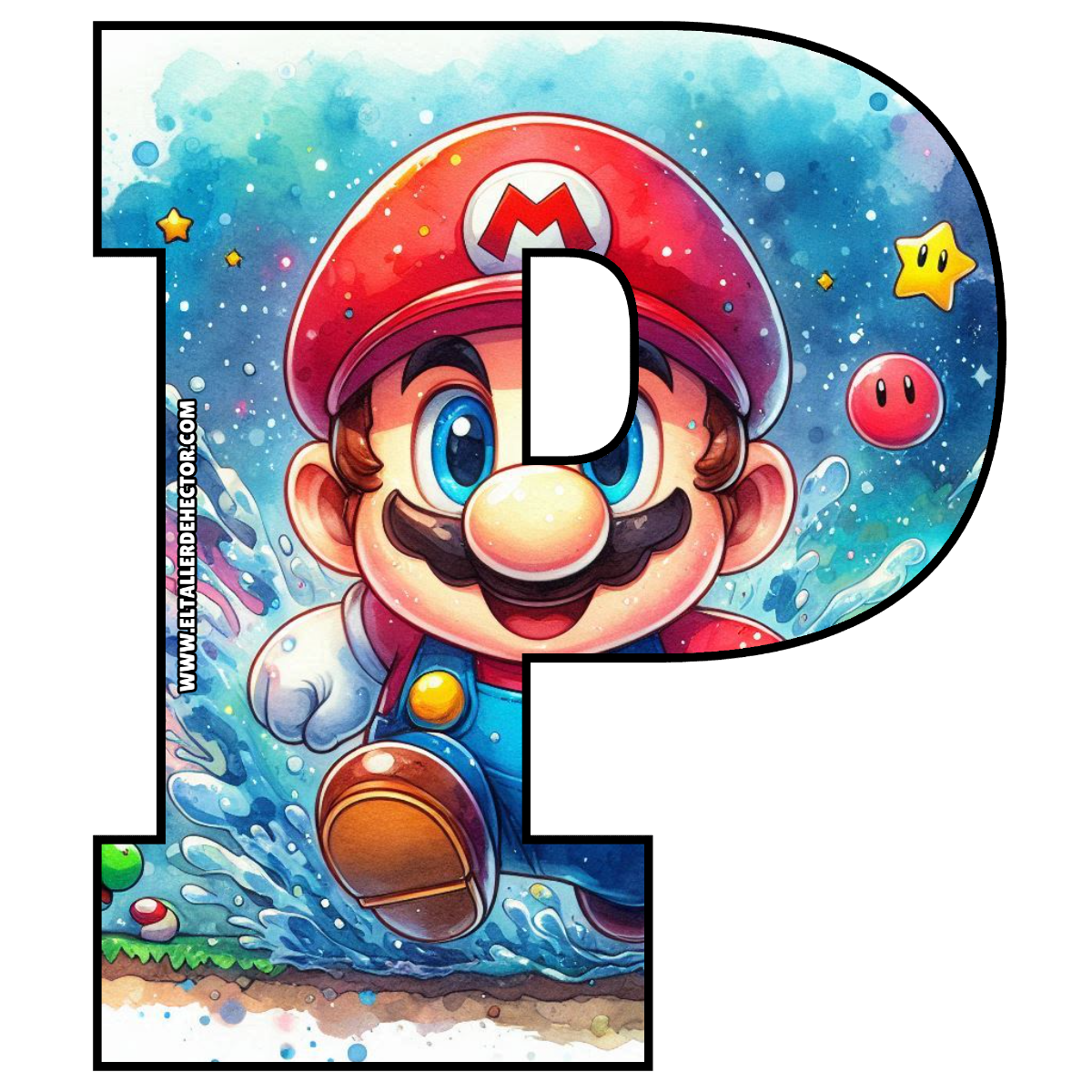 Letra P de Super Mario - El Taller de Hector