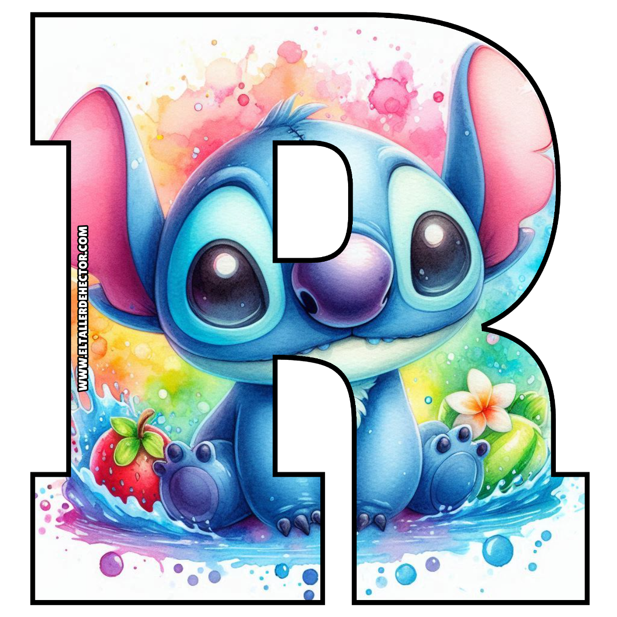 Letra R de Stitch - El Taller de Hector