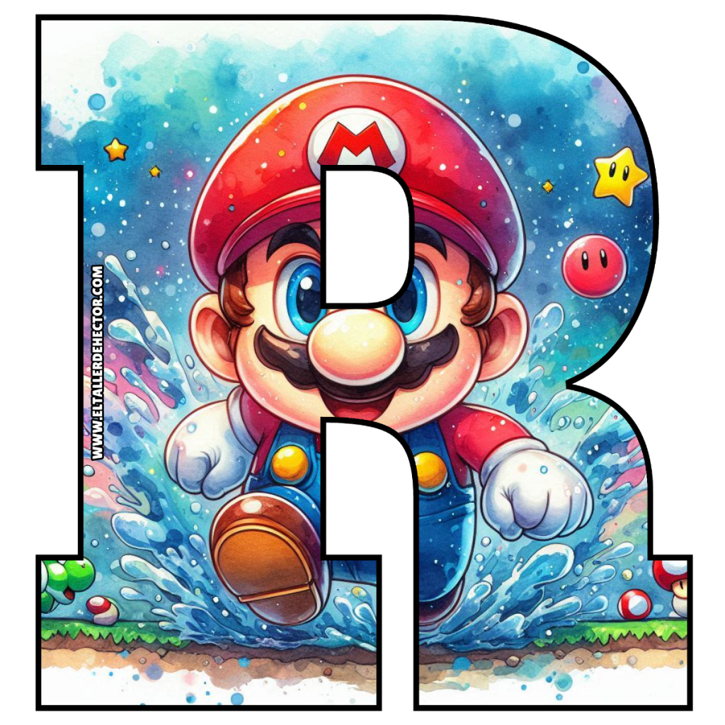 Letra R de Super Mario - El Taller de Hector
