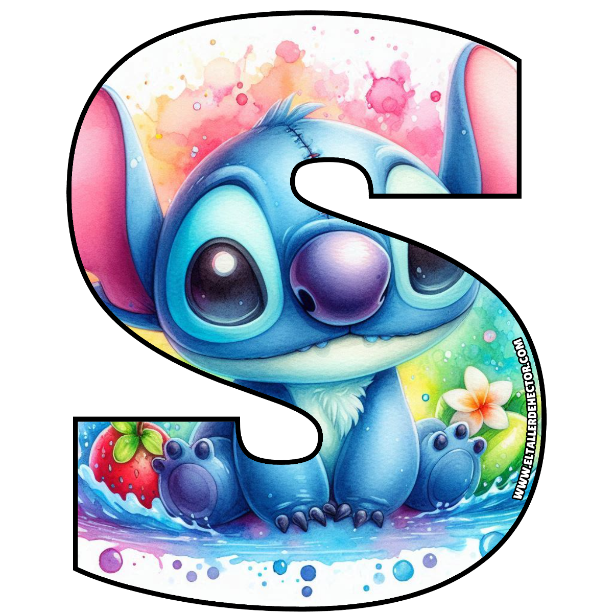 Letra S de Stitch - El Taller de Hector